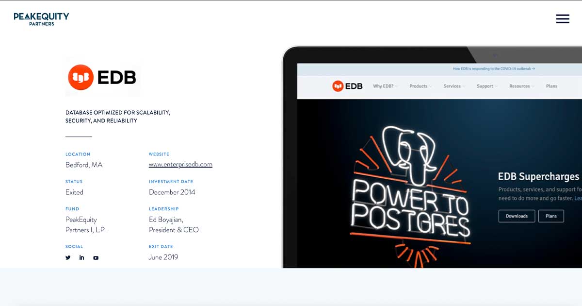 EnterpriseDB - PeakEquity Partners